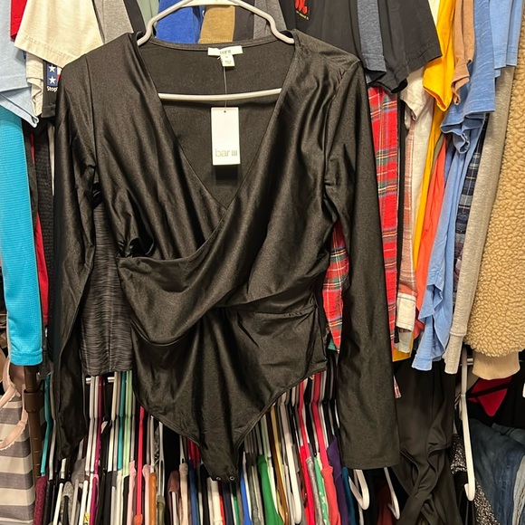 Bar III | Tops | Nwt Bar Iii Black Bodysuit Medium | Poshmark